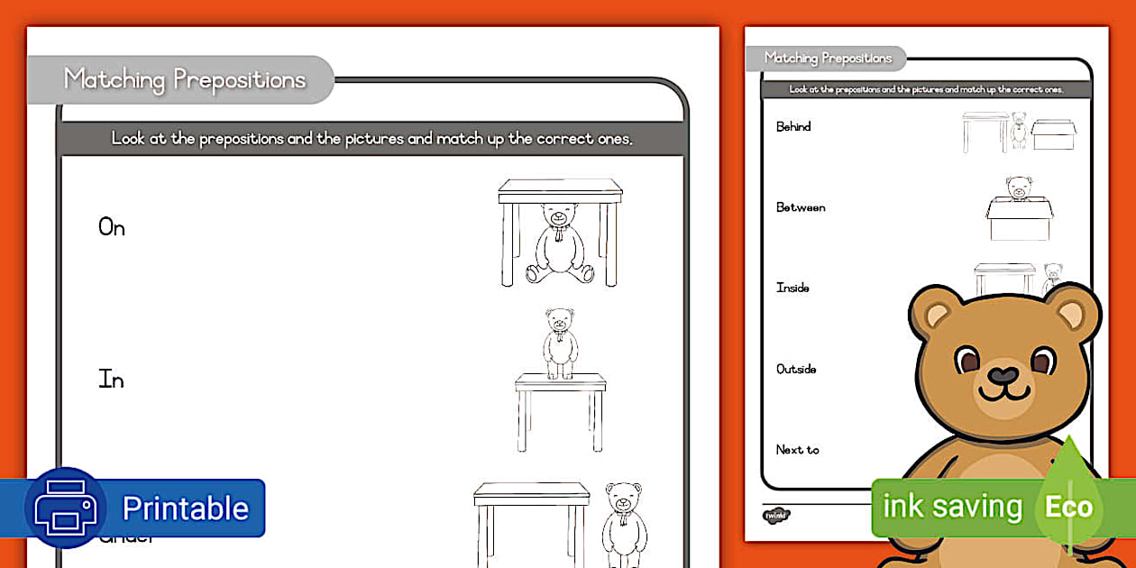Grade R: Positional Language Worksheet (teacher made)