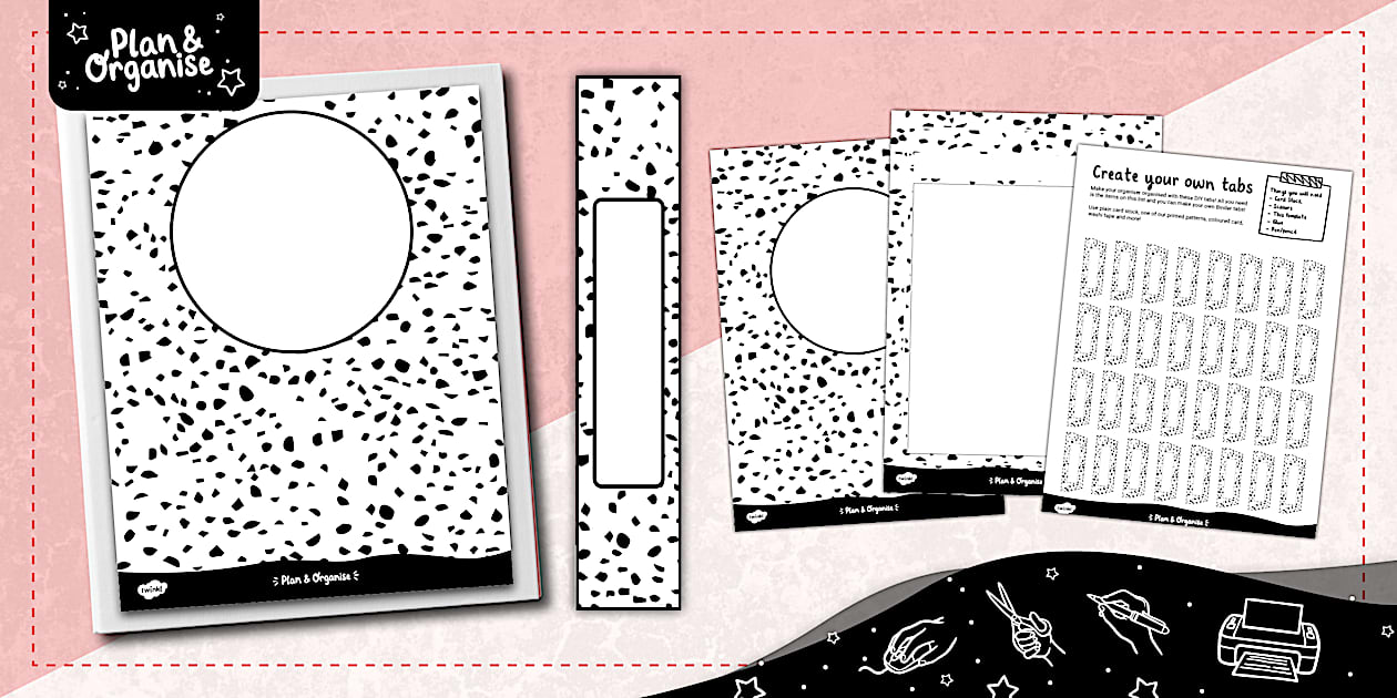 Dalmatian Dots | Personalised Binder Pack (professor feito)