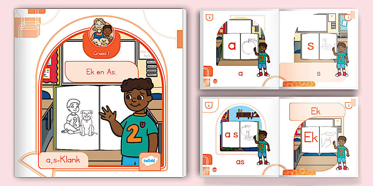 Graad 1 Klanke eBoek a, s - Twinkl
