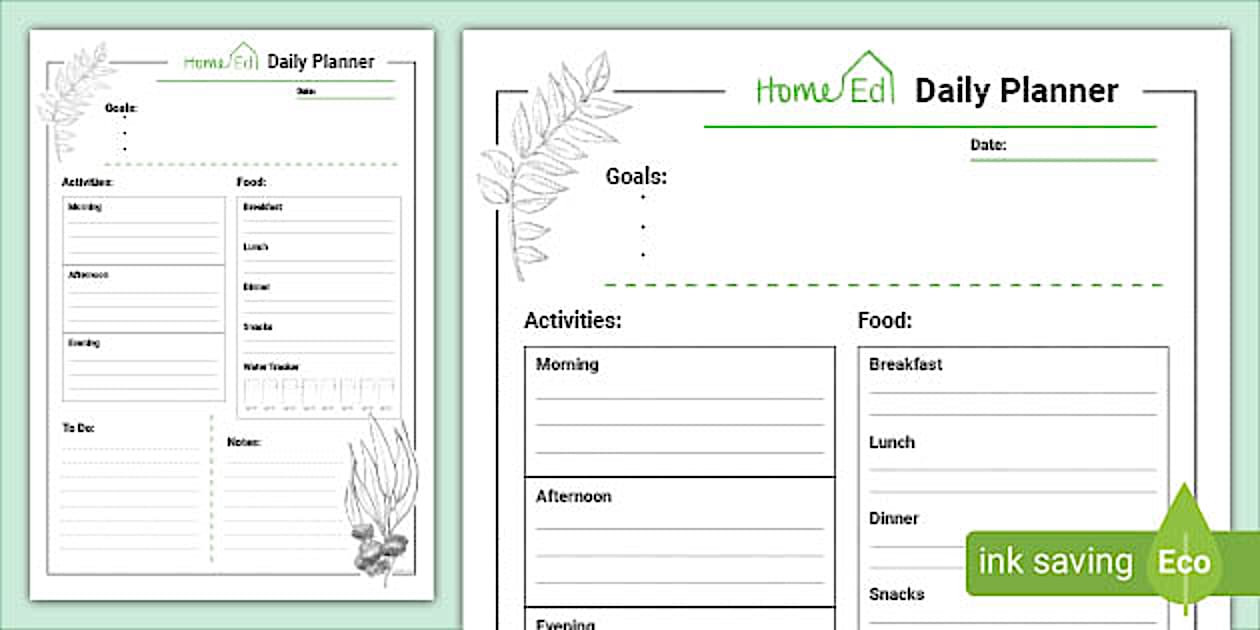 Home Education Daily Planner | Home Education | Twinkl | UK