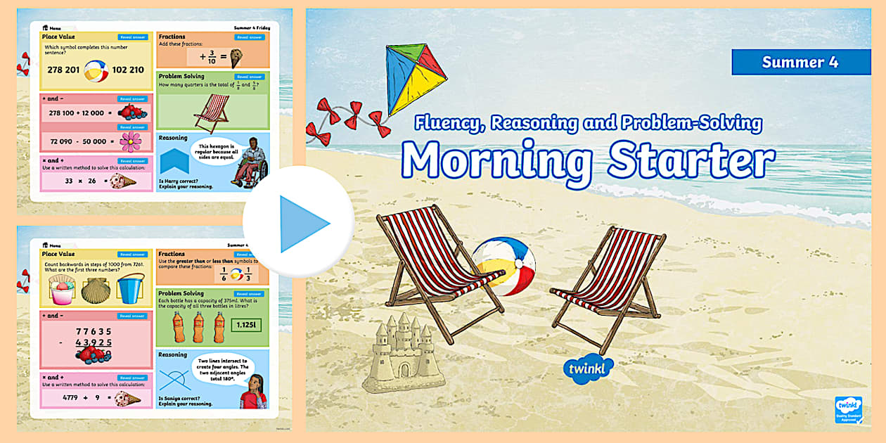 Year 5 Maths Morning Starter PowerPoint 4 (teacher made)