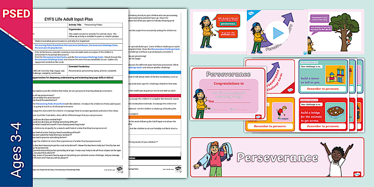 PSED Persevering Pedro Adult Input Plan and Resource Pack
