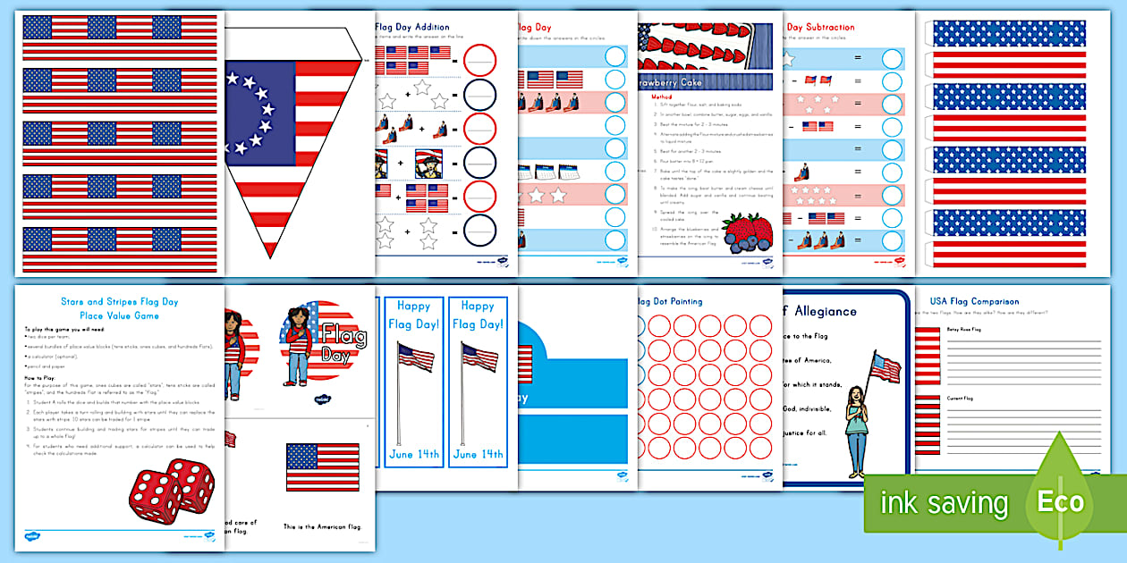 Flag Day Activity Pack - Twinkl USA Resources - Twinkl