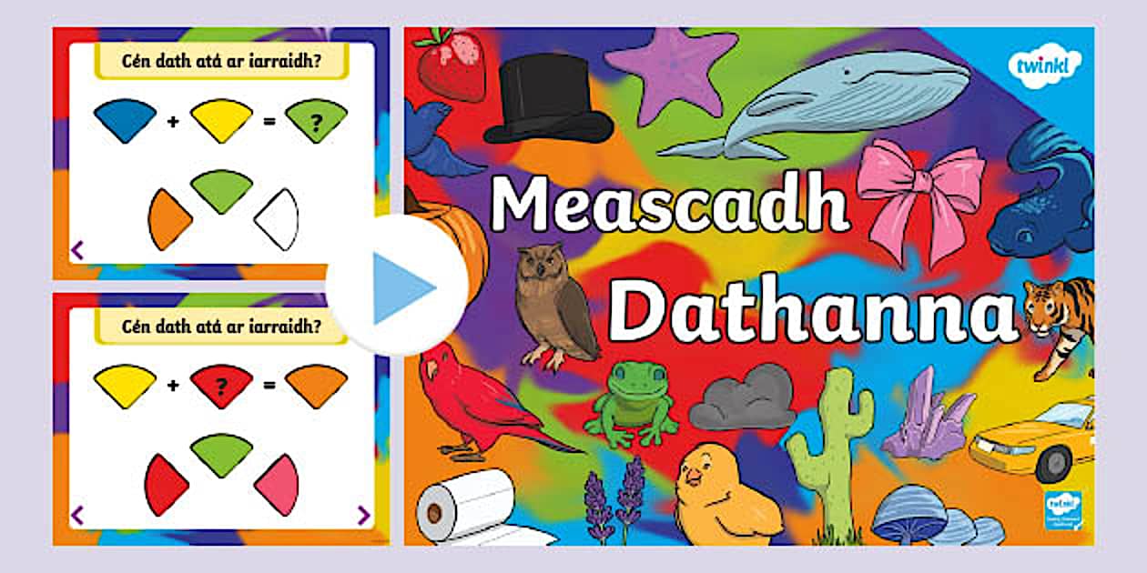 Colour Mixing PowerPoint Gaeilge (teacher made) - Twinkl