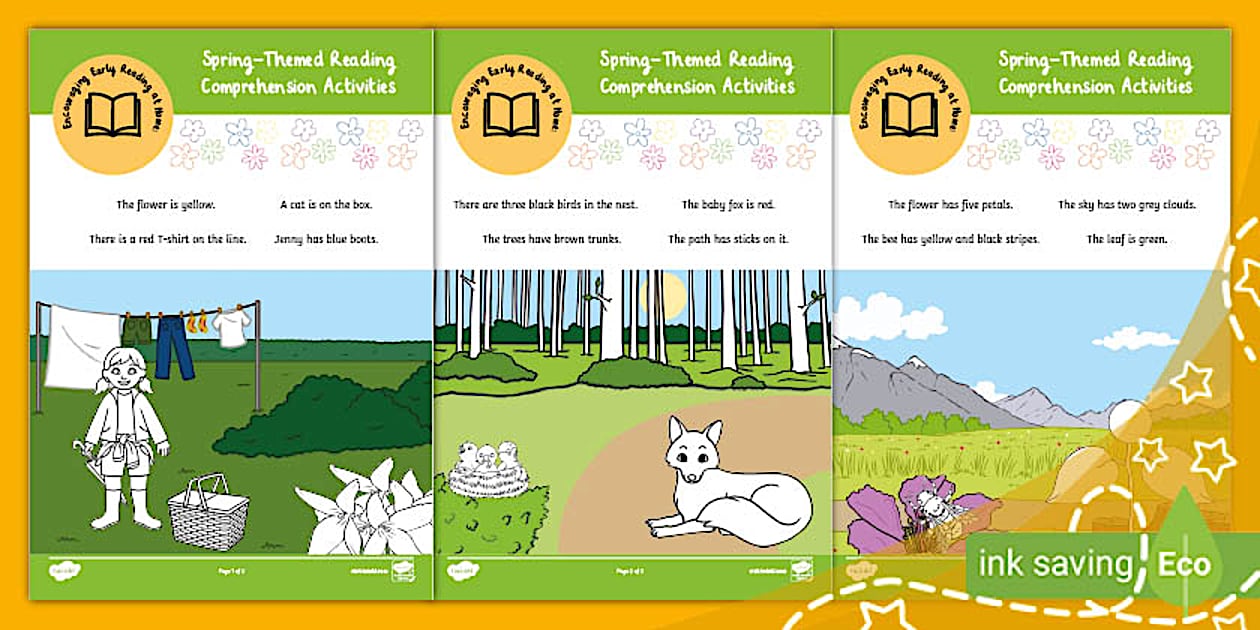 Printable Spring Reading Comprehension | Kindergarten Parents