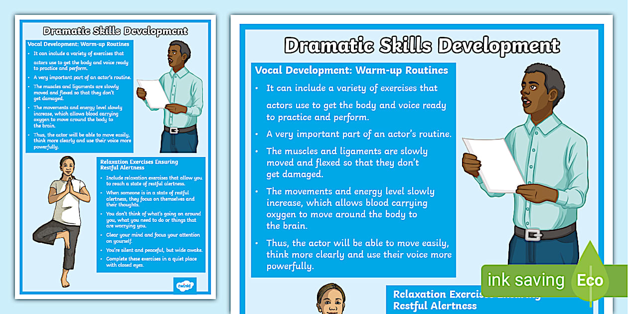 Dramatic Skills Development Poster (teacher made) - Twinkl