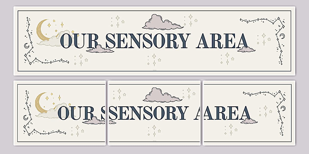 Celestial-Themed Our Sensory Area Display Banner - Twinkl