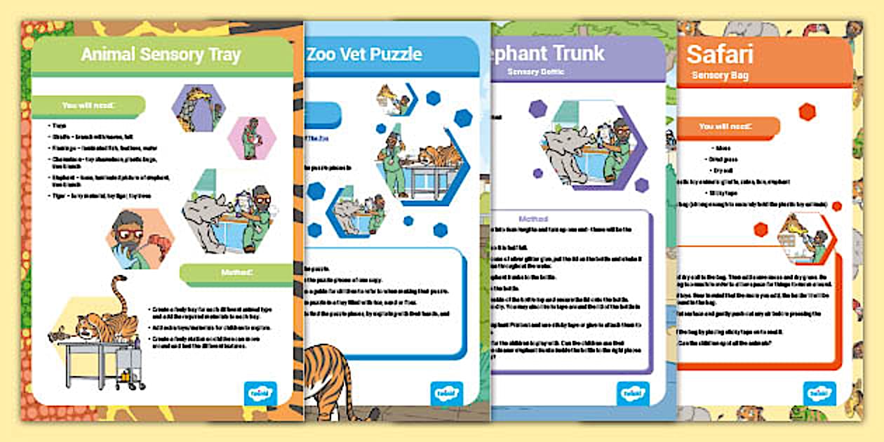 The Zoo Vet: Sensory Pack (Teacher-Made) - Twinkl