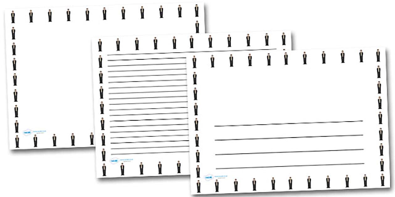 Editable Neville Chamberlain Landscape Page Borders - Twinkl