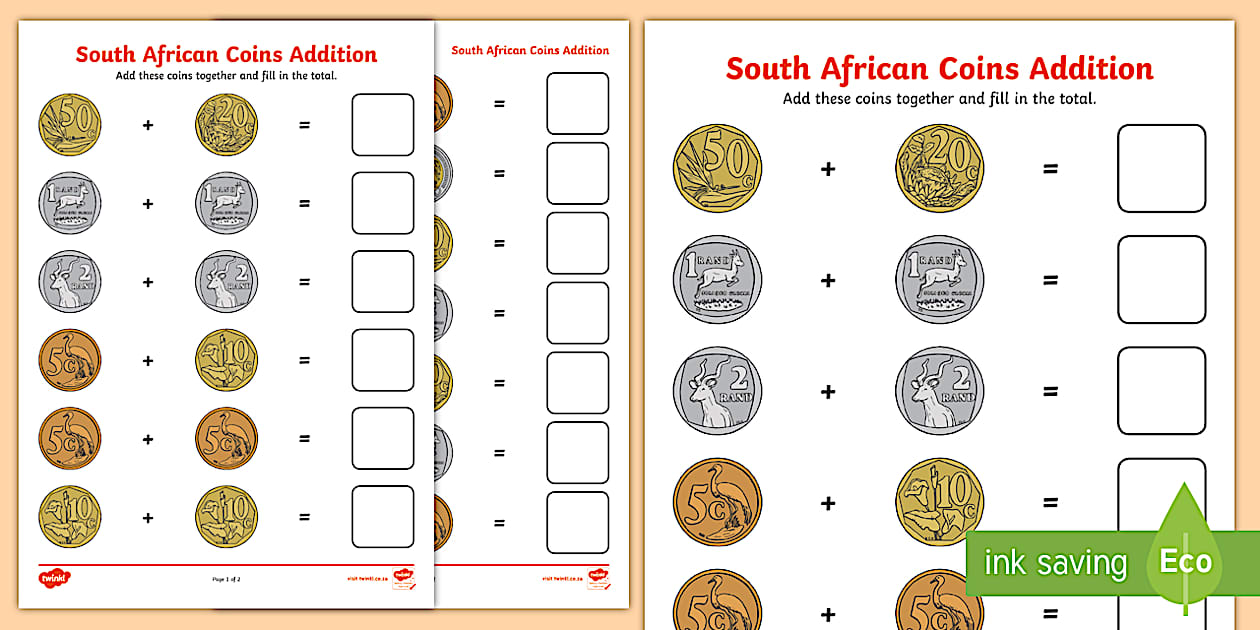 South African Money Worksheets For Grade 1 I Resource