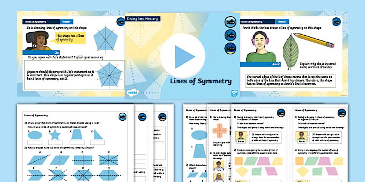 Lines of Symmetry Test | Teaching Pack | Year 4 | Twinkl