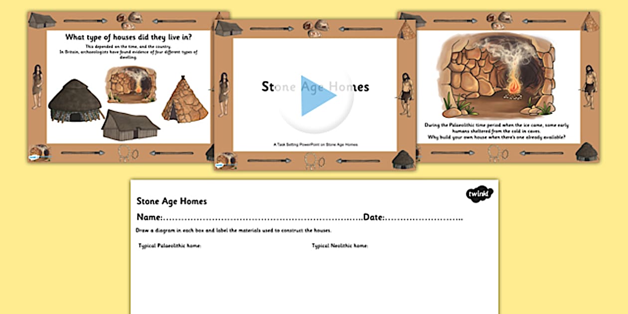 Stone Age Homes KS2 - Lesson Teaching Pack