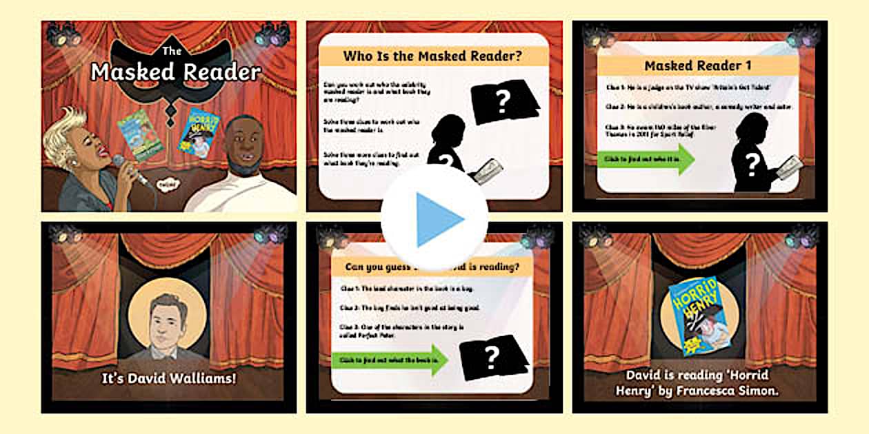 KS2 Activity PowerPoint - The Masked Reader (teacher made)