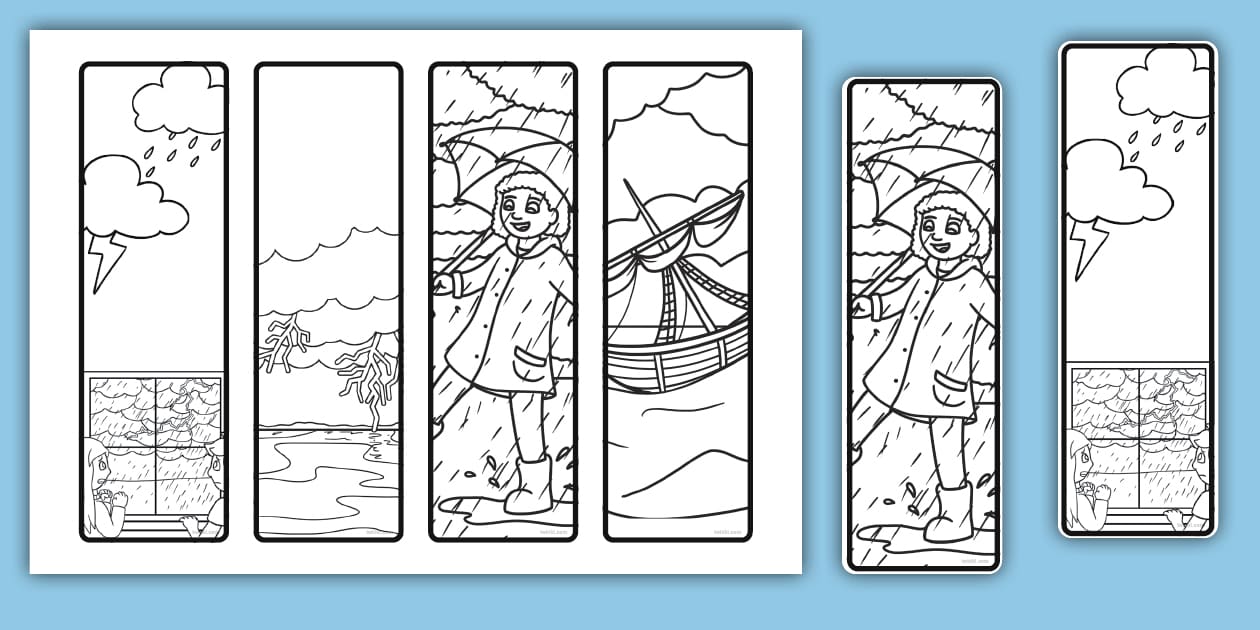 In the Storm Colouring Bookmarks (teacher made) - Twinkl