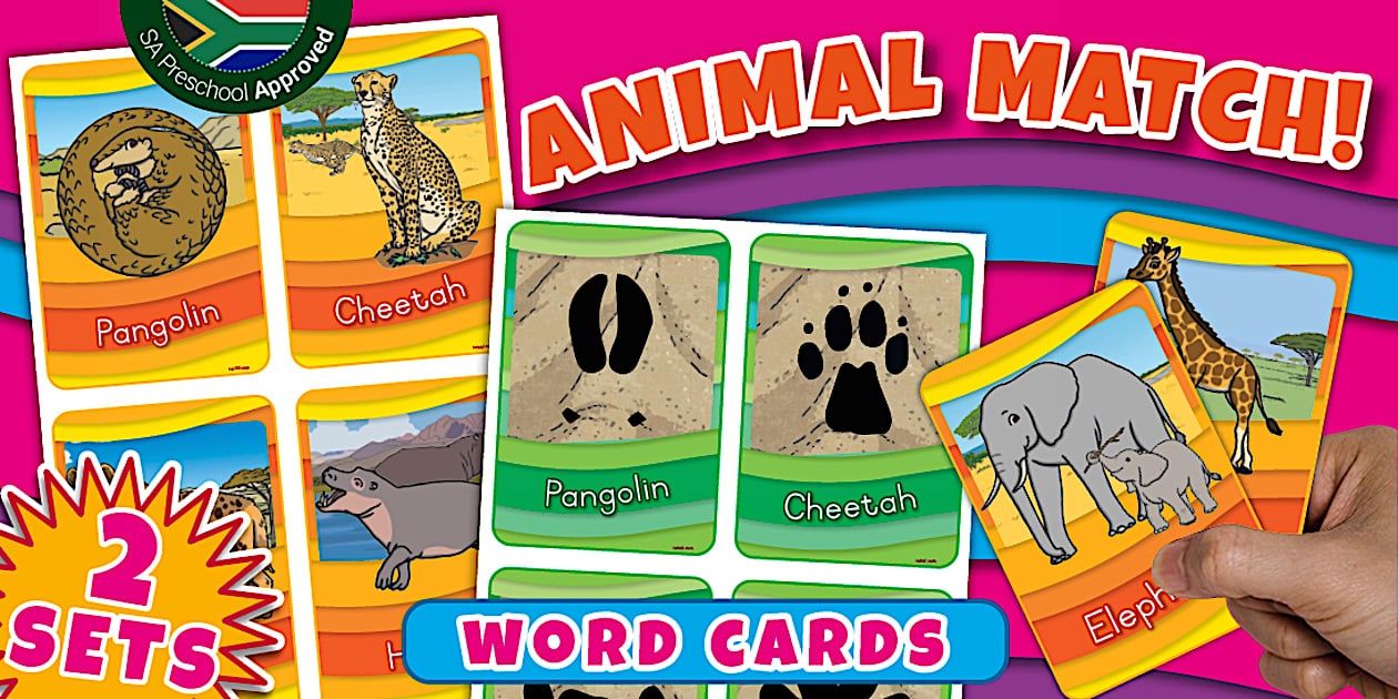 Preschool Themes- African Animals African Animal Match Game