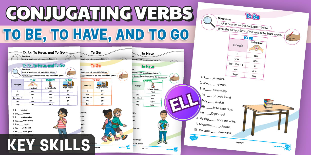 Verb Conjugation Worksheets for ELL (teacher made) - Twinkl