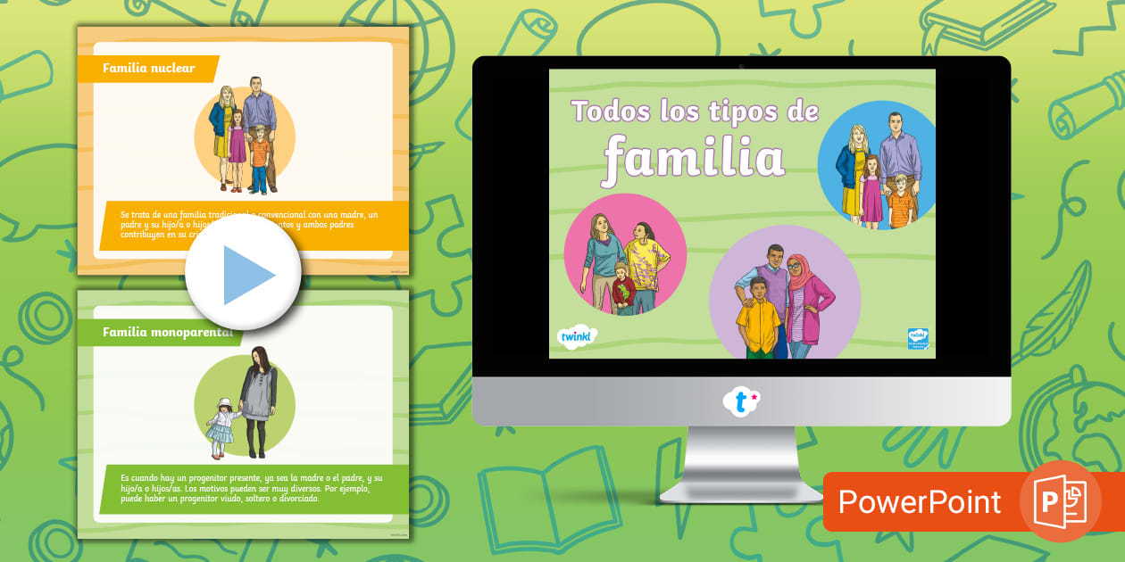 Presentación: Todos los tipos de familias (teacher made)