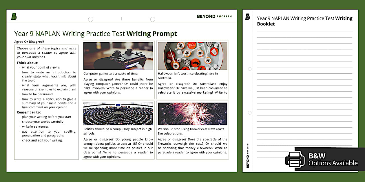 Year 9 NAPLAN Writing Practice Test | NAPLAN | Twinkl