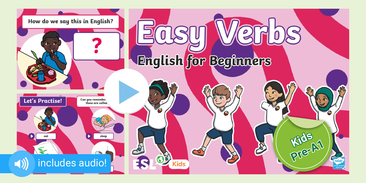Basic Verbs for Kids by Twinkl (teacher made) - Twinkl