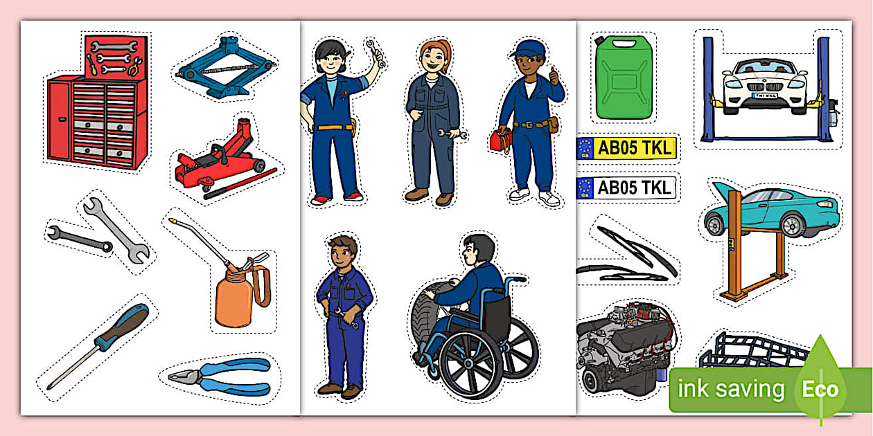 Mechanic/Garage Small World Characters - EYFS (teacher made)