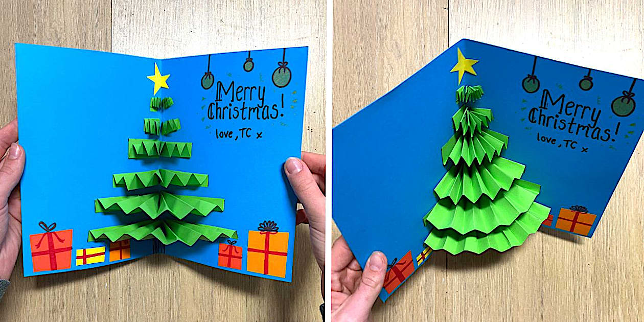 Pop-up Christmas Tree Card | Christmas Crafts (teacher made)