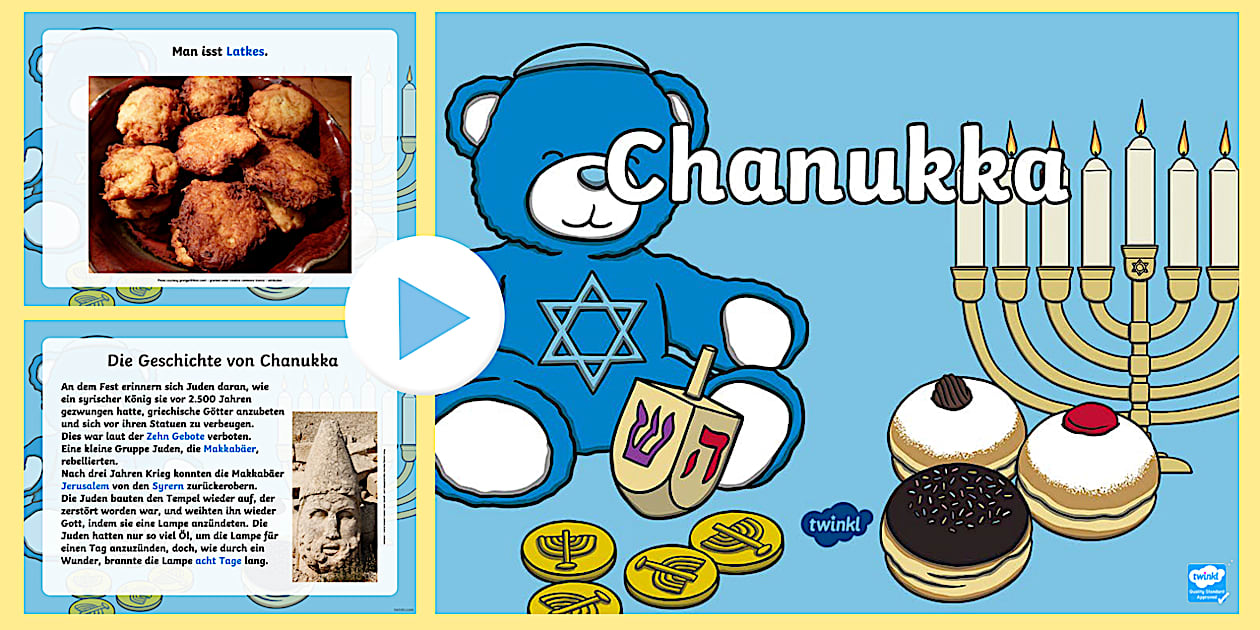 Chanukka Informationen PowerPoint Präsentation - Twinkl