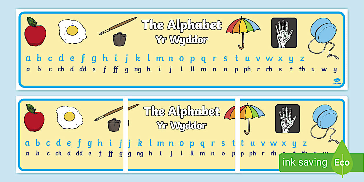 Welsh and English Alphabet Display Banner | Twinkl Wales