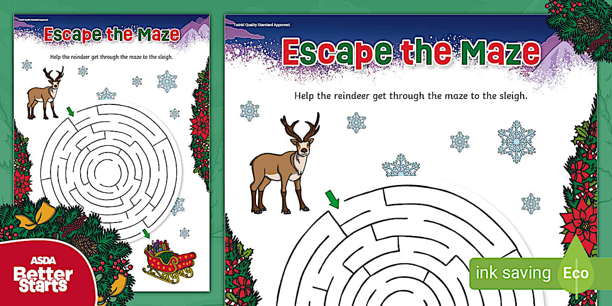 FREE! - ASDA Better Starts: Christmas Escape the Maze [Ages 3-7]
