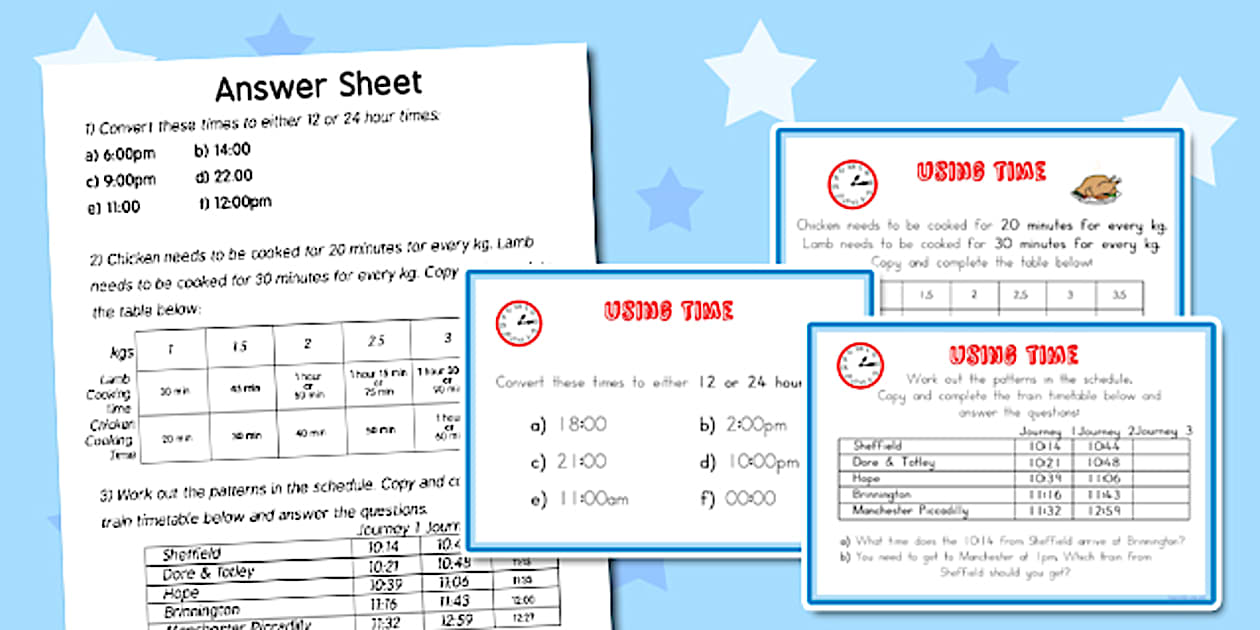 Using Time Maths Challenge Cards (teacher made) - Twinkl