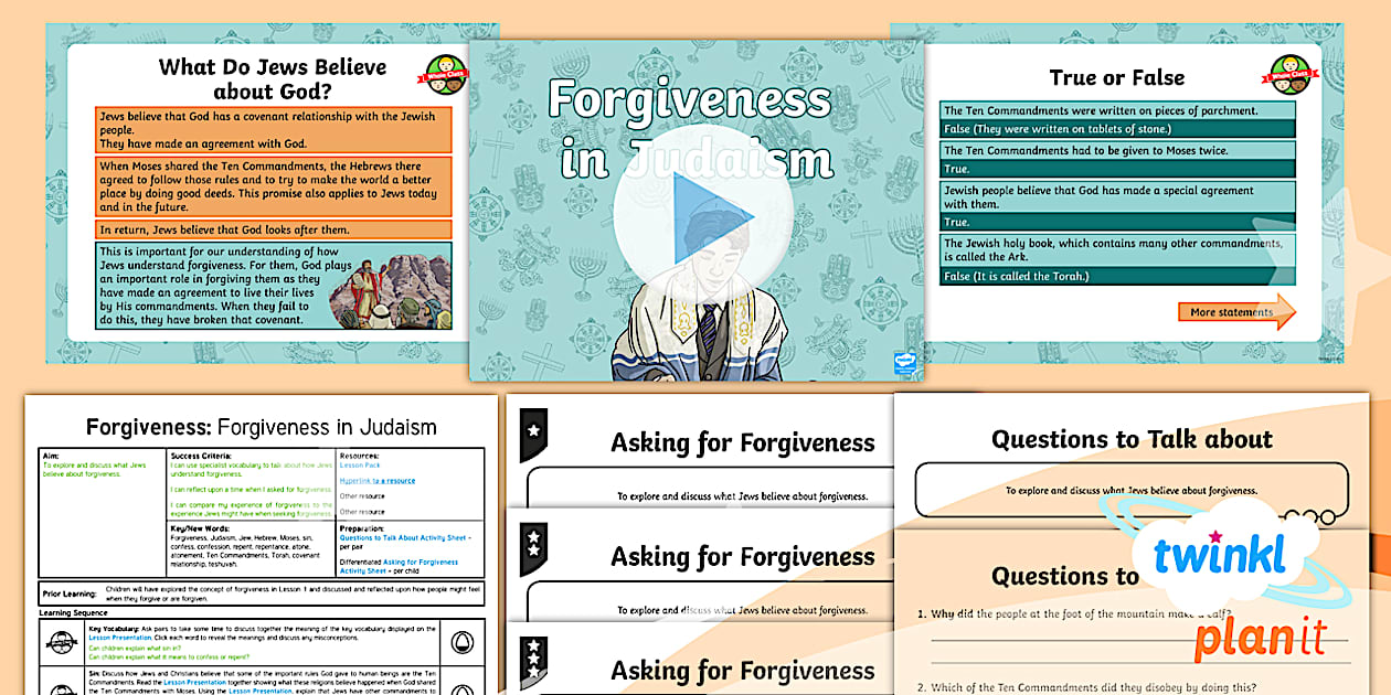 PlanIt RE: Forgiveness: Forgiveness in Judaism Year 5 Lesson 2