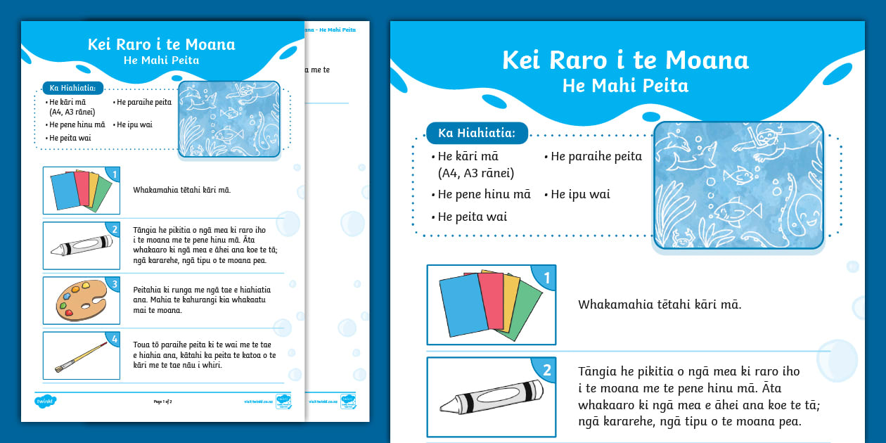 Kei Raro i te Moana (teacher made) - Twinkl