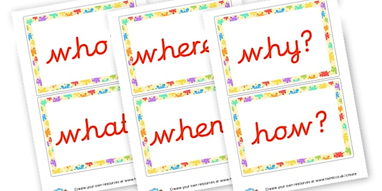 Cursive Question Words (teacher made) - Twinkl