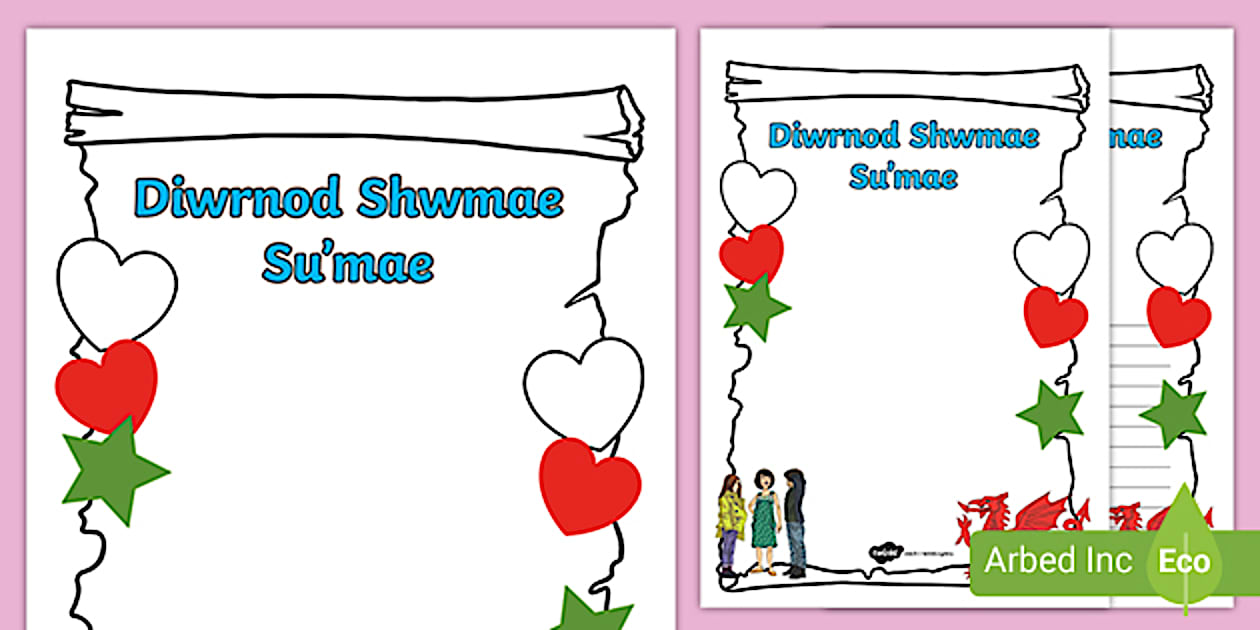 Taflen Weithgaredd Creu Poster Diwrnod Shwmae Su'mae