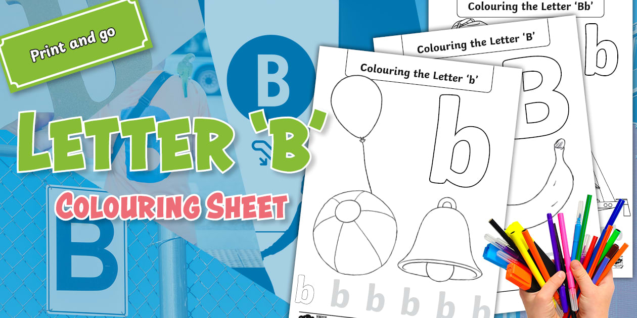 Foundation Phase Home Language - Letter B - Colouring and Tracing Worksheet