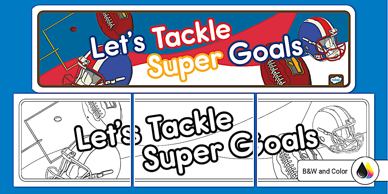 Let's Tackle Super Goals Banner (teacher made) - Twinkl