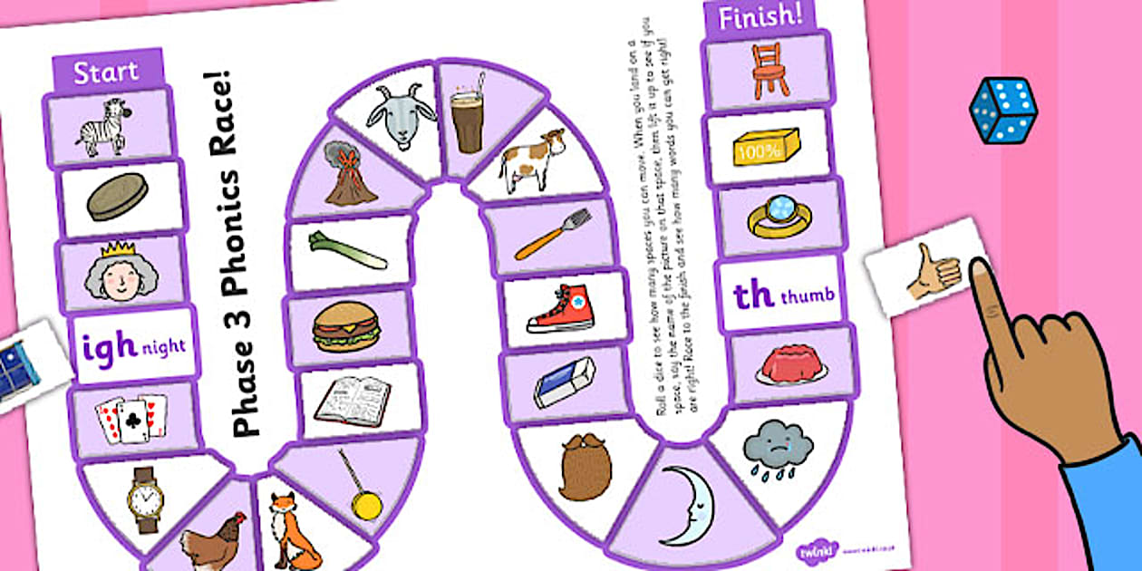 Self-Checking Phase 3 Board Game (teacher made) - Twinkl