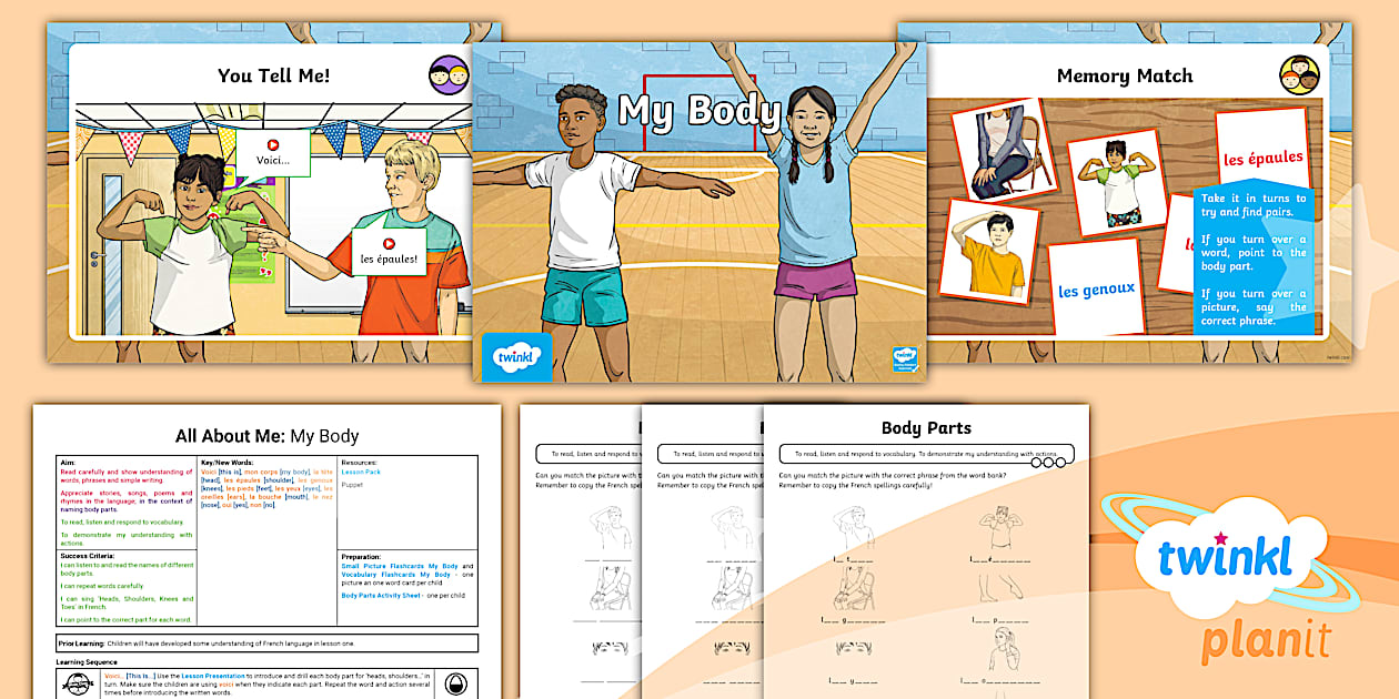 The Body in French - All About Me: My Body Lesson Pack 2