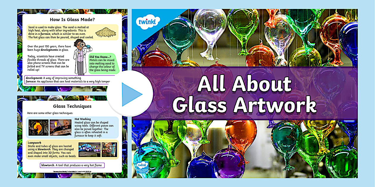 KS1 All About Glass Artwork PowerPoint (Teacher-Made)