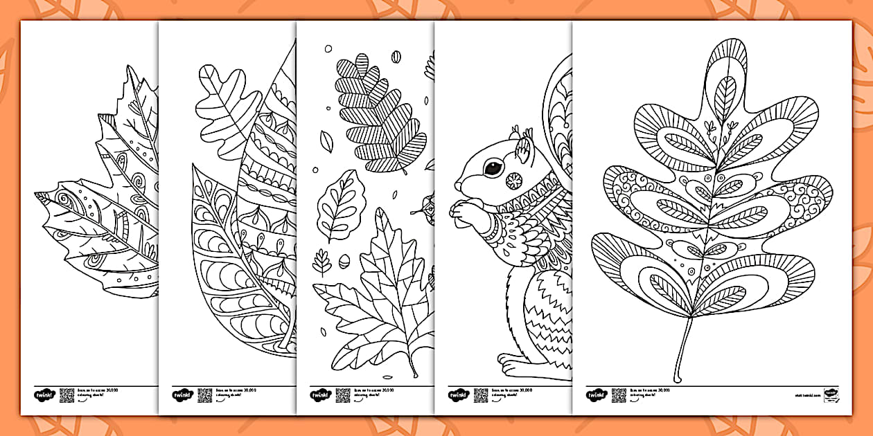 Autumn Colouring Pages - Teaching Resources (teacher made)