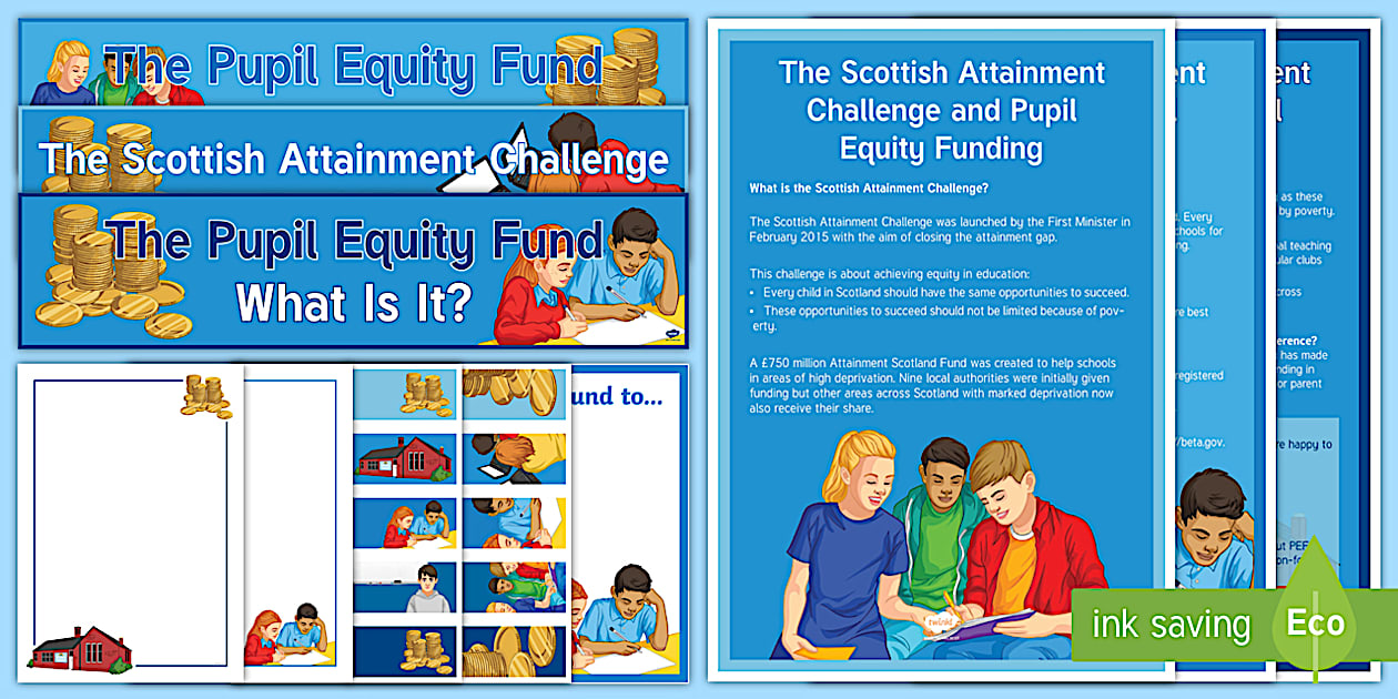 CfE Whole School Display on Pupil Equity Funding Display Pack