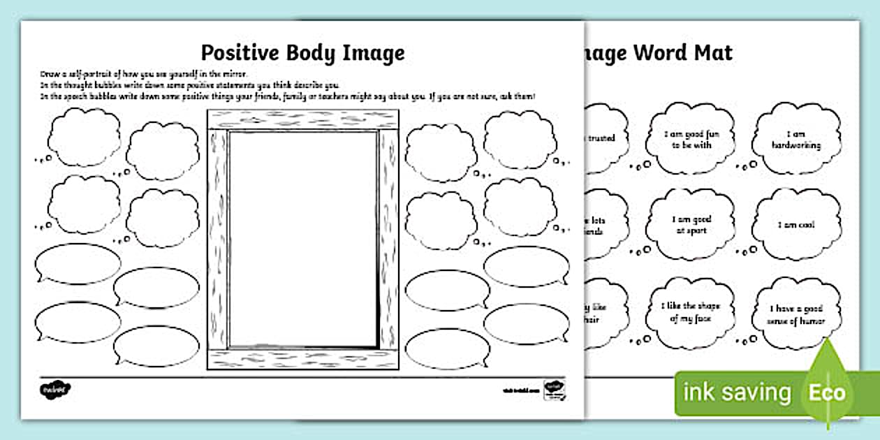 RSHP Body Image Activity Sheet (teacher made) - Twinkl