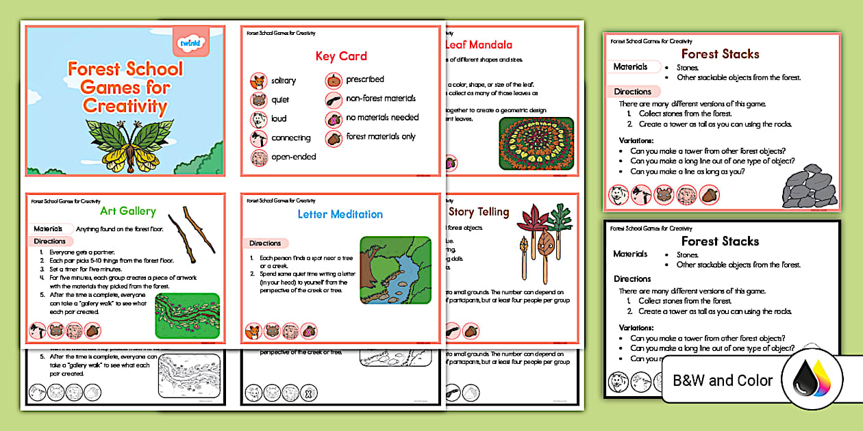 Forest School Games for Creativity (teacher made) - Twinkl