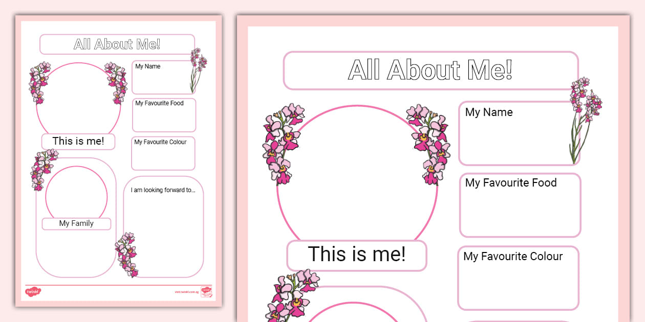 Singapore Back to School All About Me! Orchid Themed