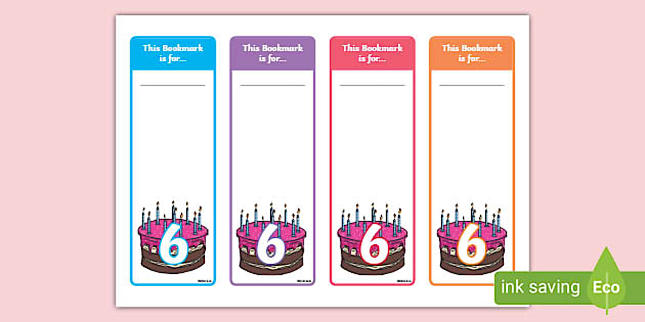 👉 Personalised Birthday Bookmarks | Kindergarten - Resources | Twinkl