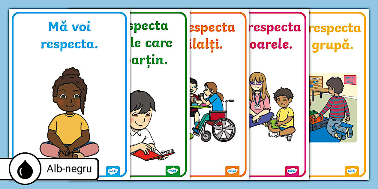 Respectul în sala de grupă – Planșe (Teacher-Made)