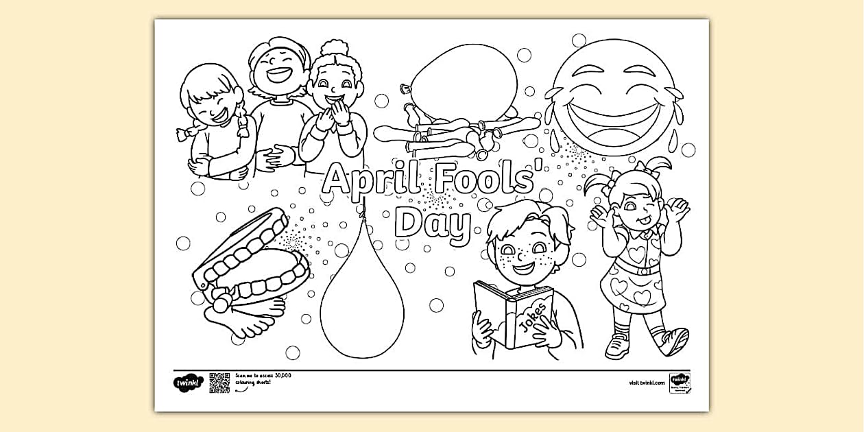 April Fools' Day Doodles Colouring Sheet - Twinkl