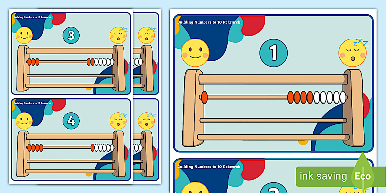 Building Numbers to 10 Rekenrek Cards (Teacher-Made)