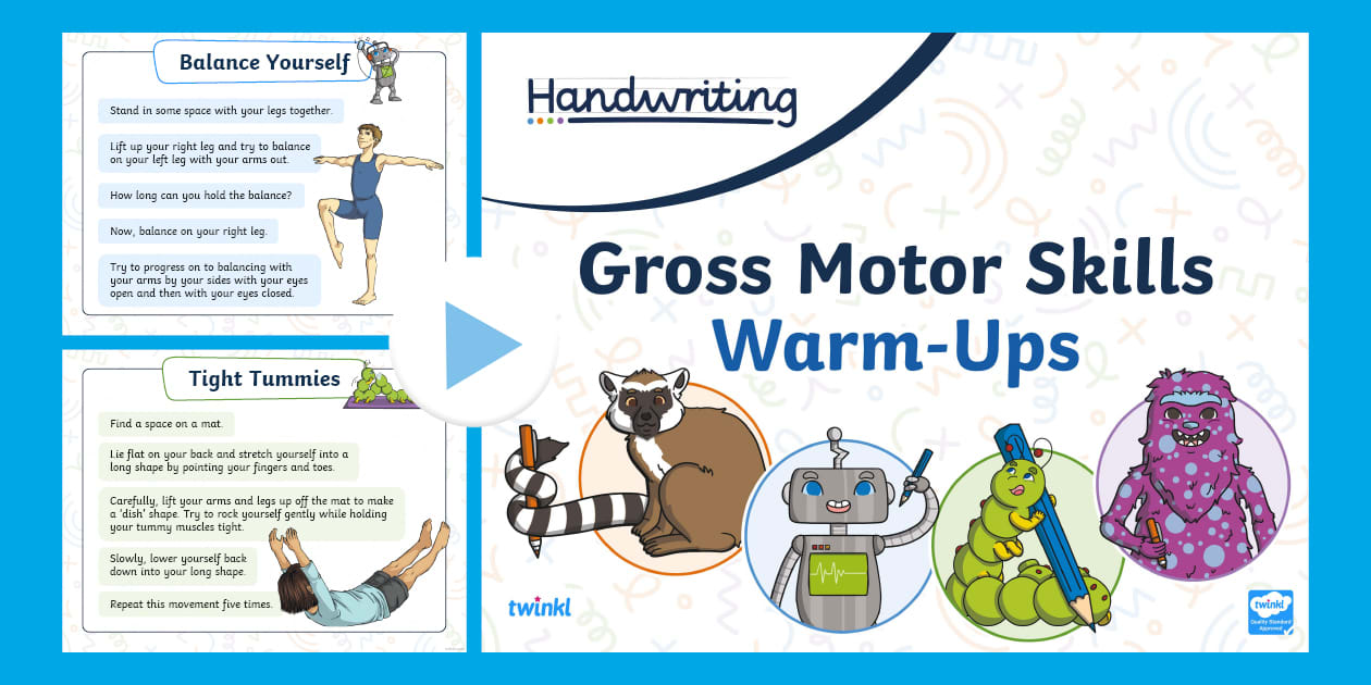 Gross Motor Skills Warm-Ups Activity PowerPoint - Twinkl