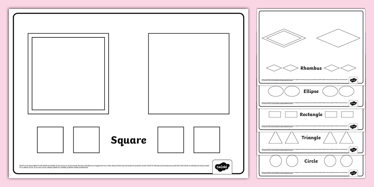 2D Shapes Modelling Dough Mats - Preschool (teacher made)