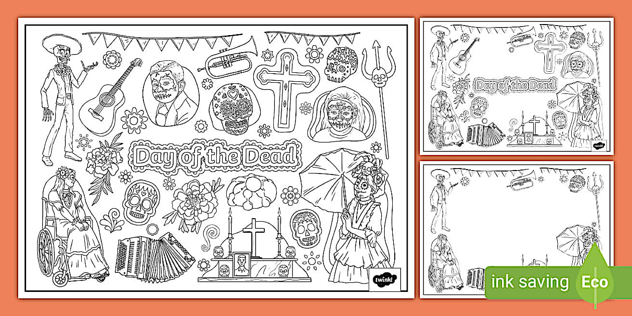 Day of the Dead Doodle (teacher made) - Twinkl